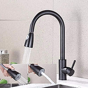 REPLYSAT 304 Stainless Steel Kitchen Mixer Black Color Sweater, Kitchen and Bath Hot and Cold Water Sink Sink Fengong