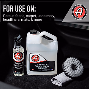 Adam's Polishes Carpet & Upholstery Cleaner (2-Pack) - Powerful Car Carpet Cleaner For Auto Detailing, Fabric Interior Solution, Stain Remover Spray For Car Seat, Floor Mats & More