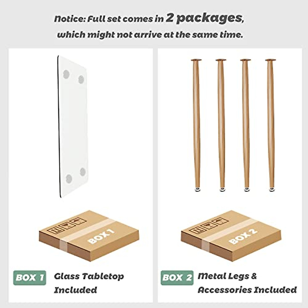 Tangkula Glass Dining Table, Modern Rectangular Table with Spacious Tempered Glass Tabletop & Wood Grain Steel Legs, Simplistic Kitchen Table, 51 x 27.5 x 29.5 Inch, Versatile Table for Home Office