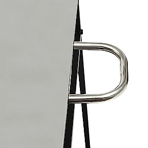 CNCEST Outdoor Grill Cart, Double-Shelf Movable Cooking Table, Outdoor Dining Cart with Storage and on Wheels, Stainless Steel Tray Kitchen BBQ Food Prep Table for Grill,Dining Cart Table-Silvery