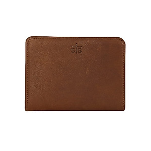 STS Ranchwear Women's Compact Multi-Function Leather Bifold Kai Collection Magnetic Wallet, Tan