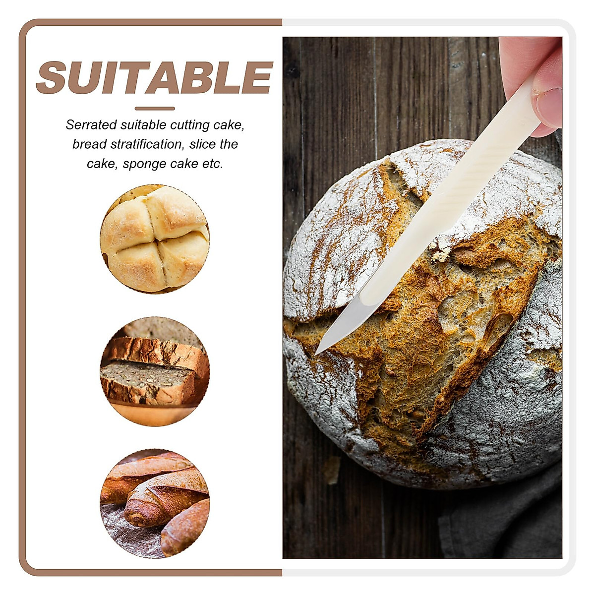 Luxshiny 4pcs Bread Lame Bread Cutter Baking Cutter Bread Cutting Tools Bread Curve Cutter Sourdough Bread Knife Razor Dough Scoring Knife for Home Bakery