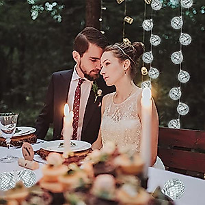 Gondiane 12 Pcs 1.6 Inches Disco Ball Ornaments Silver Mirror Balls for Christmas Tree Wedding Party Decoration