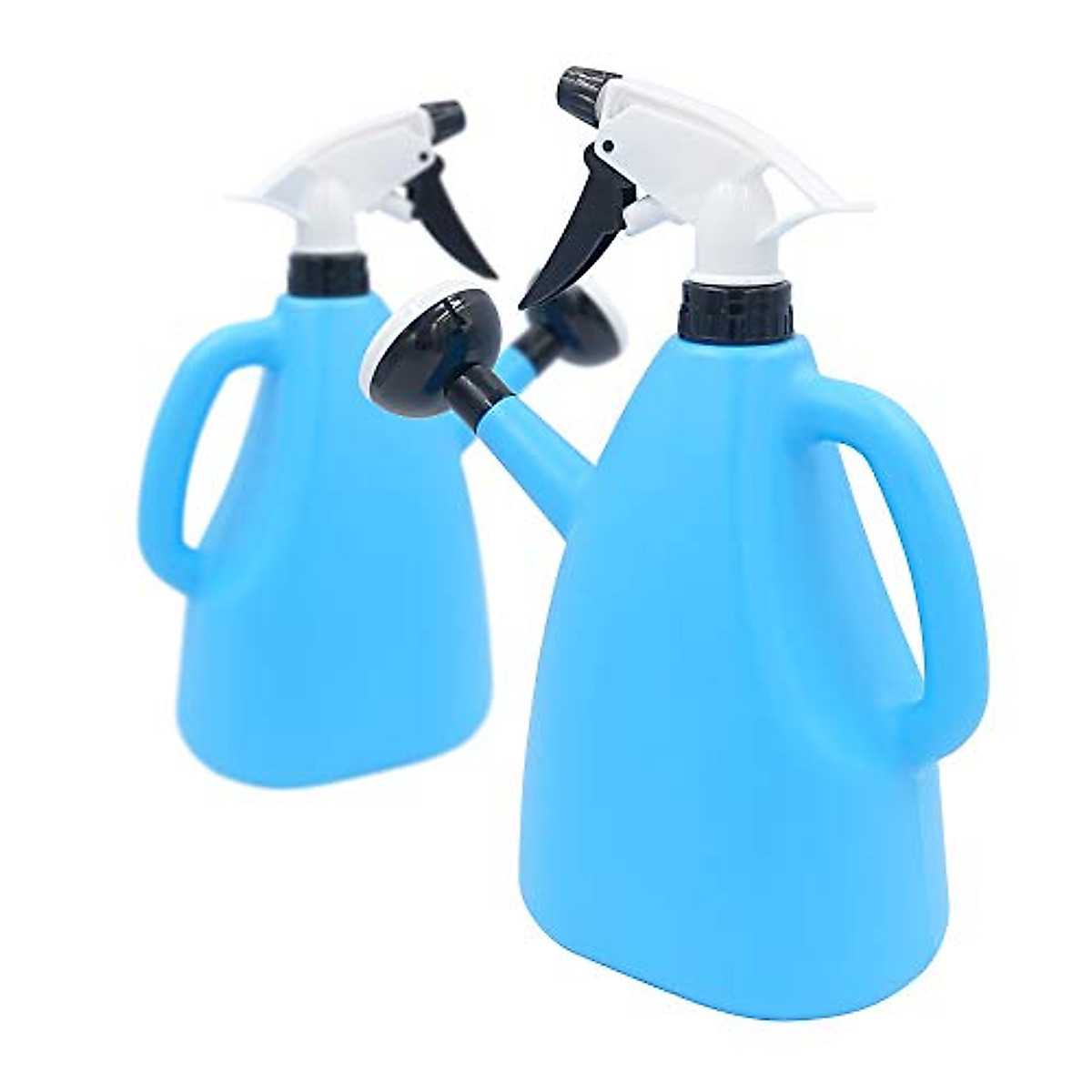 FEIBEN Watering Can with Sprayer for House Bonsai Plants,Blue 40.57oz/1200ml,2 in 1 Dual Use Balcony Disinfection Pressure Watering Pot