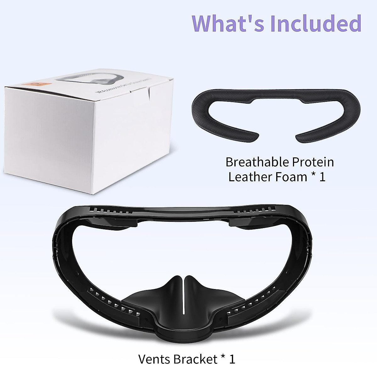 VR Face Pad for PlayStation VR2, Breathable Holes Leather Protective VR Accessories VR Face Cover Cushion Replacement Fitness Facial Interface Bracket Compatible with PS VR2
