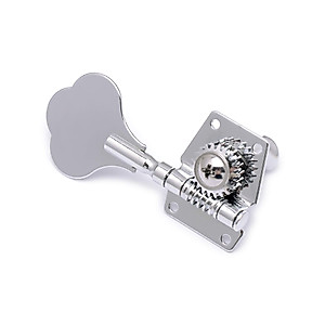 Metallor Vintage Open Gear Machine Heads Tuners Tuning Pegs 4 In Line Right Hand Guitar Parts Replacement for P Bass J Bass Chrome 4PCS