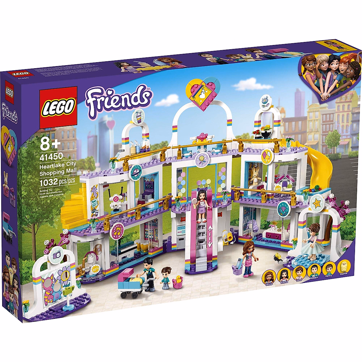 LEGO Friends Heartlake City Shopping Mall 41450 Building Kit; Includes Friends Mini-Dolls to Spark Imaginative Play; Portable Elements Make This a Great Friendship Toy, New 2021 (1,032 Pieces)