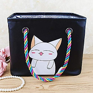 Cabilock Shower Caddy Bag Portable Bath Tote Toiletries Holder for Bathroom College Dorm Camp Gym Camping Black