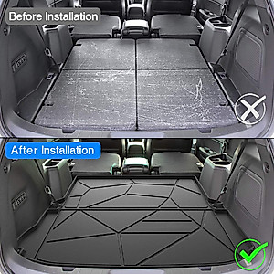 KUST Cargo Mat for 2011-2019 Ford Explorer Cargo Liner All Weather Trunk Floor Mat Black TPO Non-Slip