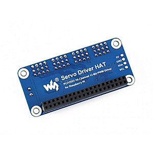 Servo Driver HAT 16-Channel 12-bit I2C Interface PWM Outputs for Jetson Nano Raspberry Pi Zero/Zero W/Zero WH/2B/3B/3B+/4B Supports SG90 MG90S MG996R etc @XYGStudy
