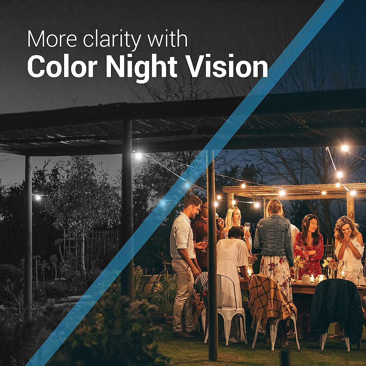 Bosma EX Spotlight HD WiFi Indoor/Outdoor Security Camera, Color Night Vision, Person Detection, Activity Zones, 2-Way Audio, Anti-Theft Alert, Advanced AI Features, Free Cloud Storage