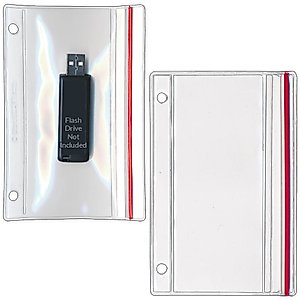 StoreSMART - Flash Drive Zipper Case for 3-Ring Binders - 10-Pack - Vinyl Plastic - R1831-FLASH10 - Made in USA
