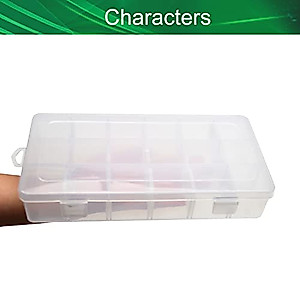 Yinpecly Component Storage Box 230x120x40mm Adjustable Divider Grids Removable Compartment PP Organizer for Jewelry Beads Earring Container Tool Fishing Hook Small Accessories 1Pcs