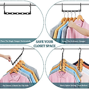 AMKUFO Closet Organizers and Storage 20 Pack Hanger Organizer Magic Hangers Space Saving Hanging Plastic for Heavy Clothes, Dorm Room Bedroom Home RV Car Camper Organization Essentials