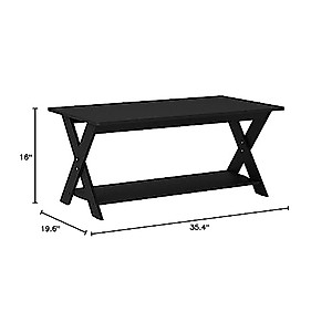 FURINNO Modern Simplistic Coffee Table, Espresso