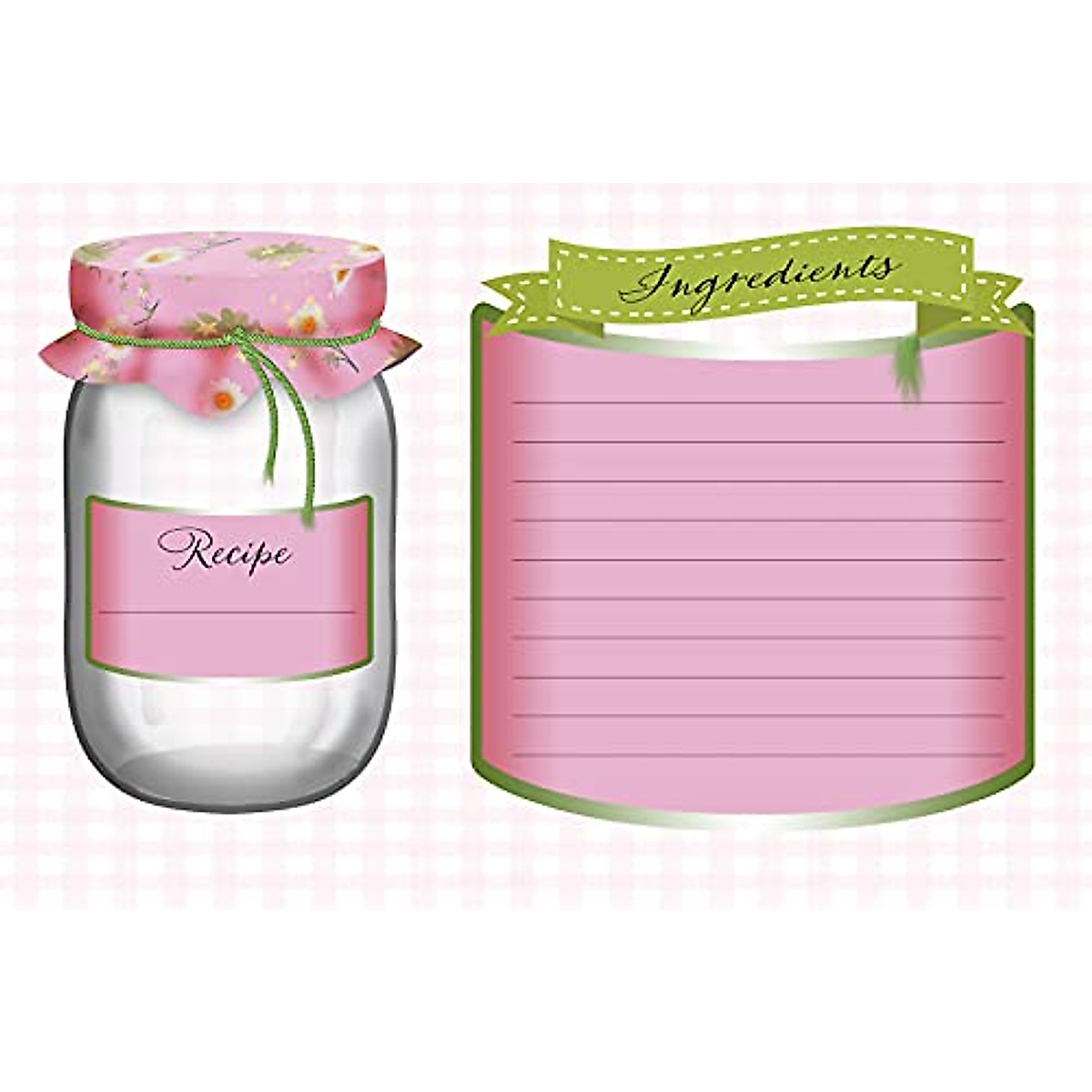 Mason Pink Recipe Card Pack of 40 Cooking Baking Fun Recipe Card Canning 4x6 Mason Jar