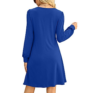 Aloodor Christmas Dresses 2023 Long Sleeve Crewneck Midi Dresses Fall Outfits Party Dress Green L