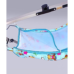 KISSATO Foldable Stainless Steel Infant, Baby Cradle with Non-Woven Storage Bag, Indian Style Palna