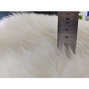 Woolous Sheepskin Rug, New Zealand Large Genuine Natural Lamb Skins Fur Real Sheep Skin Throw Rug for Bedroom and Living Room, (Single Pelt 2x3ft,Ivory)