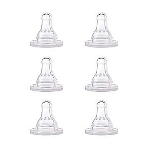 Gerber First Essential Silicone Nipples, Fast Flow, 6 Count (Pack of 1)