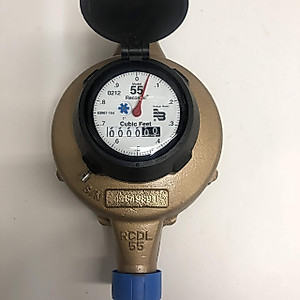 Badger 1" M55 Water Meter FRB Direct Read Cubic Feet
