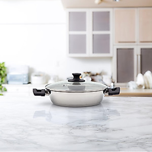 Nuwave 2-quart Pot Stainless Steel, Dishwasher-Safe, Induction-Ready with Premium Tempered Glass Lid