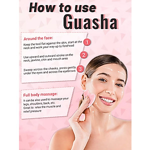 Deciniee Jade Roller and Gua Sha Set - Anti Aging Rose Quartz Face Massager for Eye, Neck - Natural Beauty Skin Care Tools Body Muscle Relaxing Relieve Wrinkles