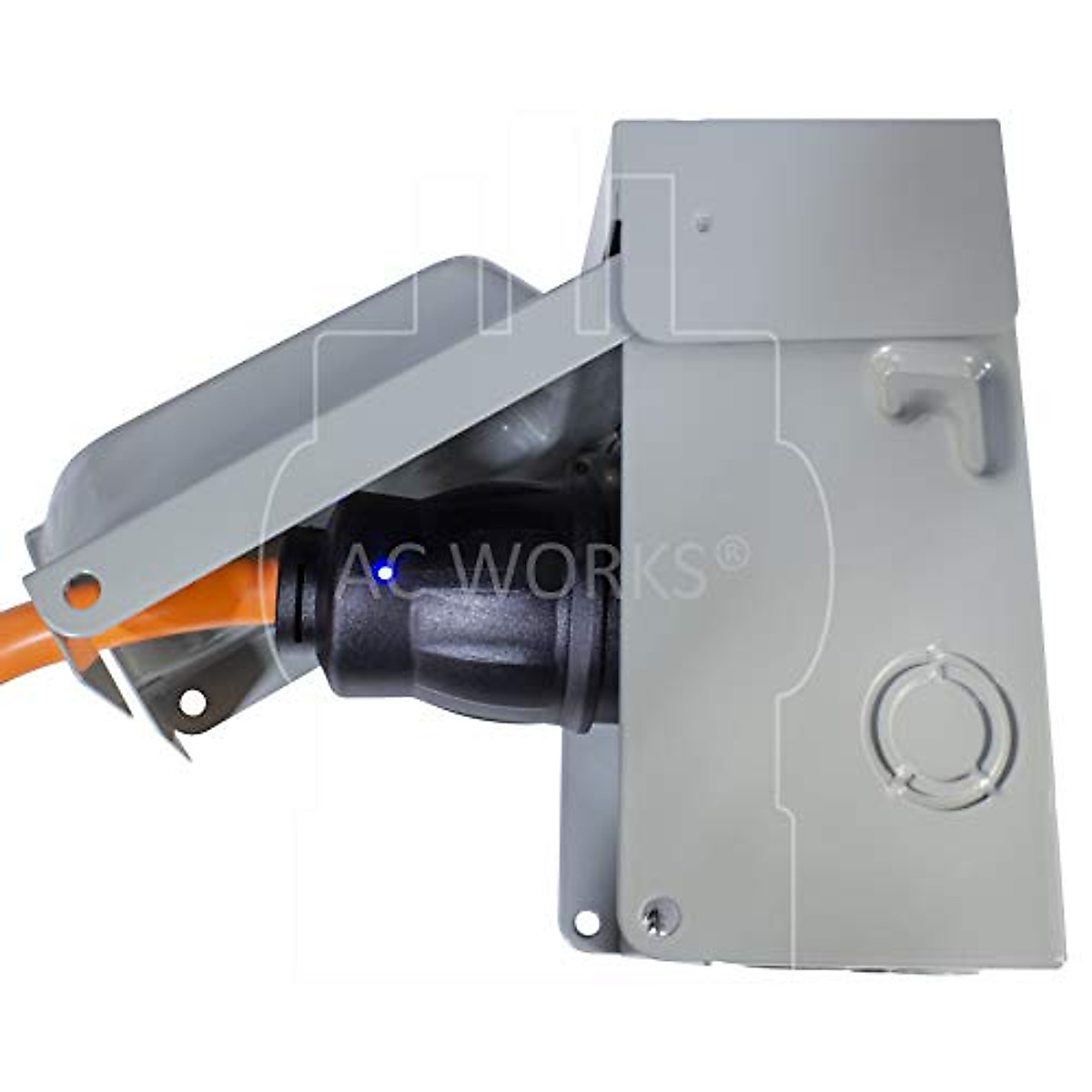 AC WORKS Super Durable Industrial Grade Locking Power Input Inlet (CS6375 50Amp Metal Box)