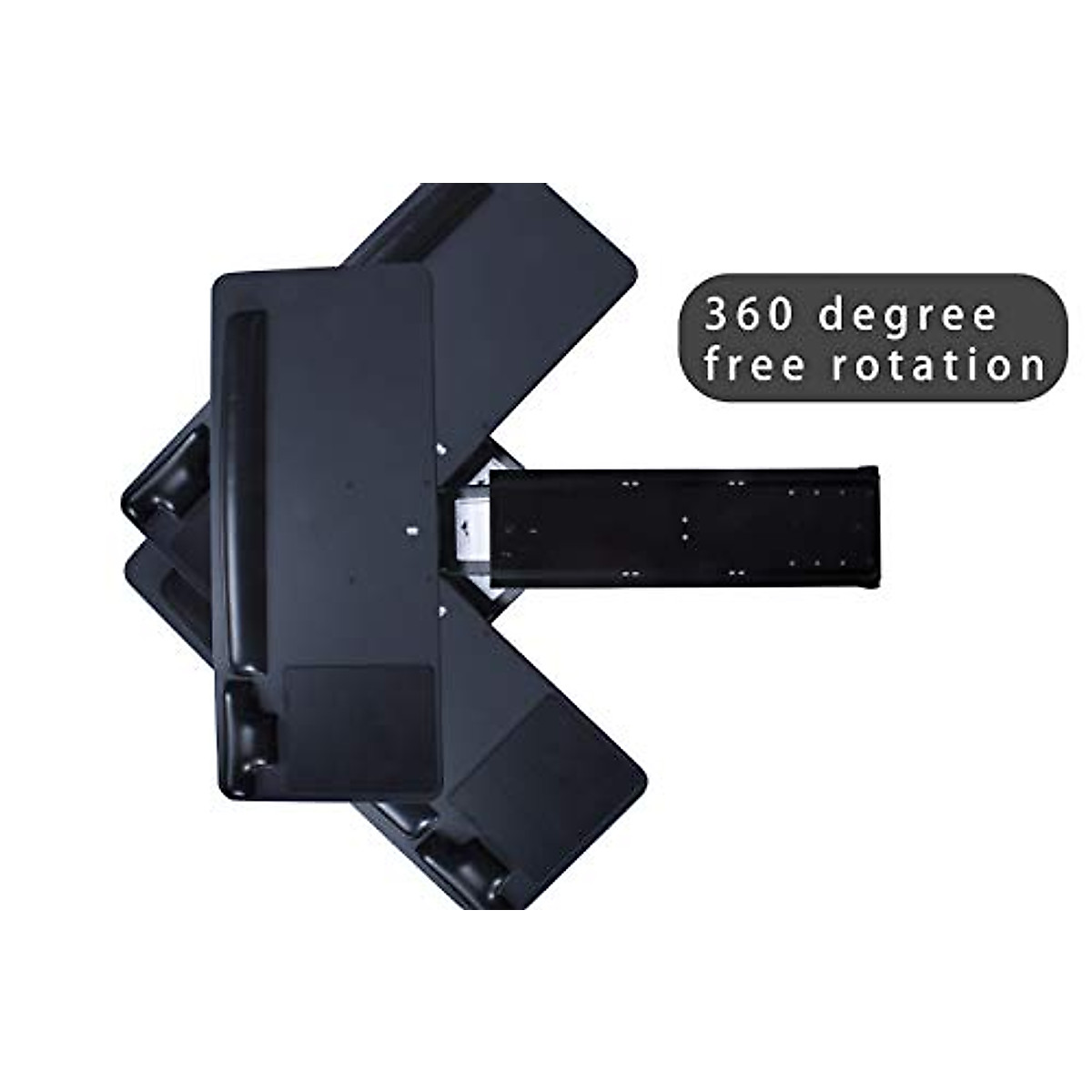 Adjustable Keyboard Tray Ergonomic Design Standard Under Desk Platform Large Space Track CARTMAY