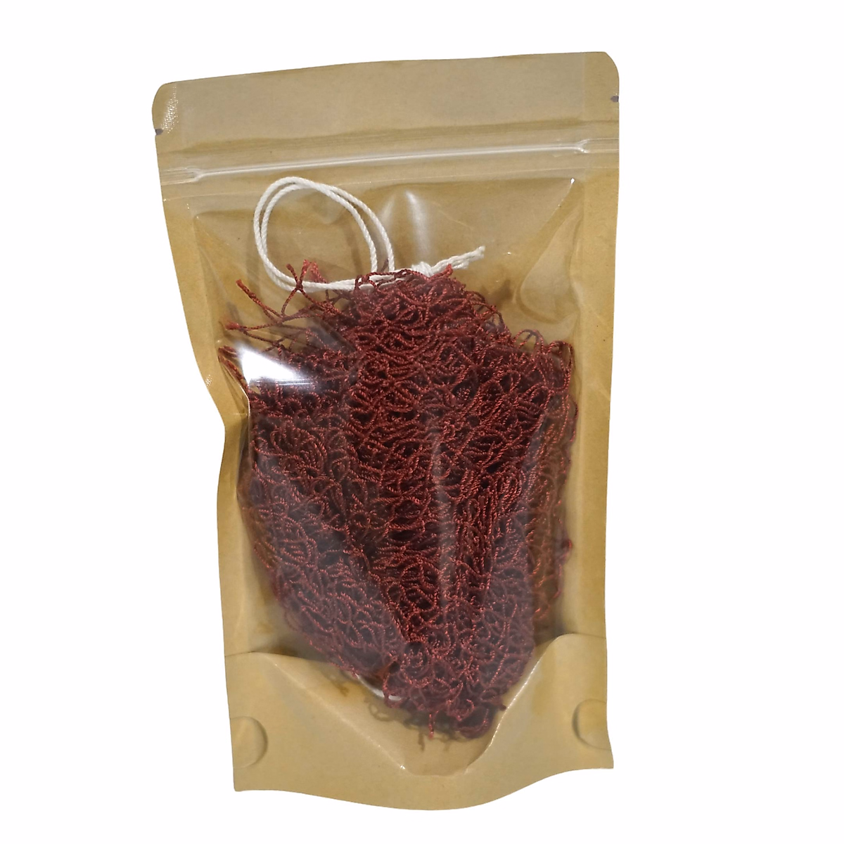 Awomi ® Scrub West African Net Mesh Body Exfoliator Bath Sponge (Burgundy)