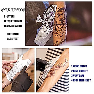 Calicon Tattoo Transfer Paper, 20 Sheets Tattoo Stencil Paper for Tattooing to Skin, 4 Layers Premium Thermal Stencil Paper DIY Tattοο Tracing Paper for Tattoo Transfer Kit Tattoo Supplies, A4 Size
