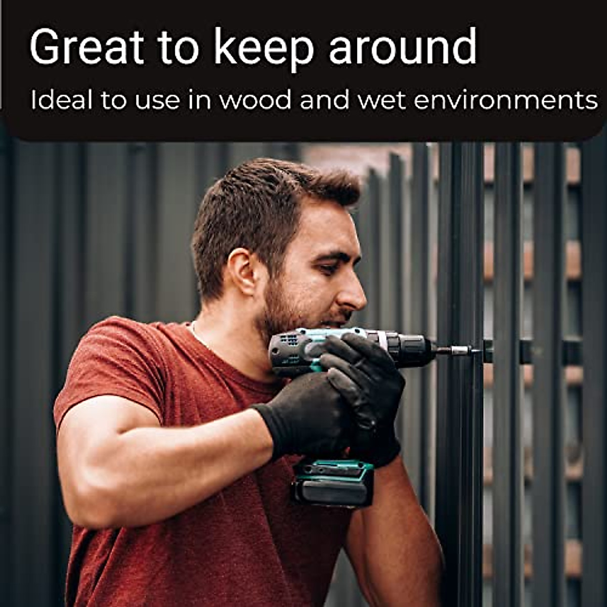 Bolt Dropper No. 8 x 2'' Black Screws, Xylan Coated Stainless Flat Head Phillips Wood Screw Deep Cut (25 Pack), 18-8 (304) Stainless Steel Anti Corrosion