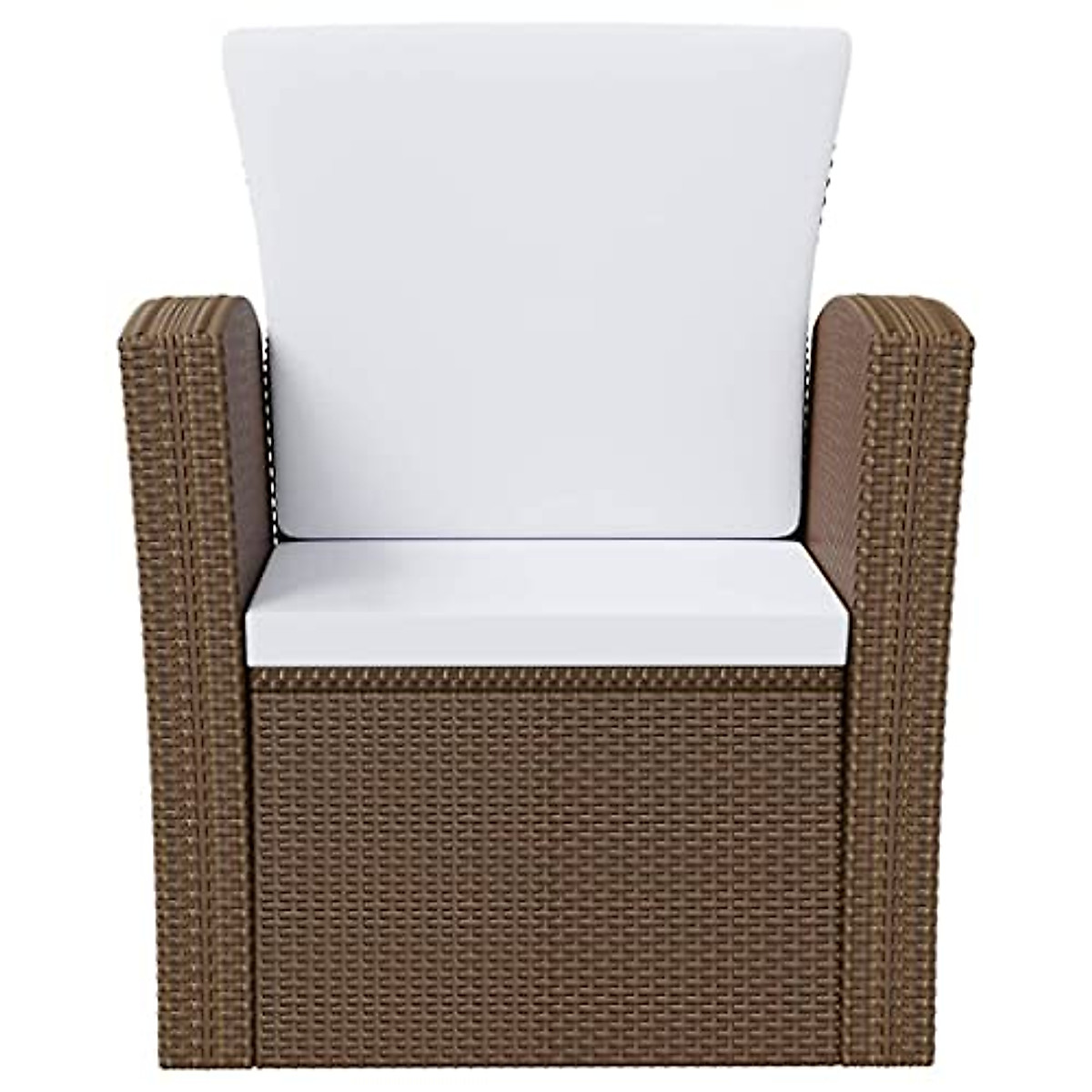 ZQQLVOO Lounge Set Furniture Garden Outdoor Patio Furniture Sectional Conversation Set, 8 Piece Patio Lounge Set with Cushions Poly Rattan Brown for Home, Garden, Lawn, Porch