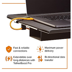 Tether Tools TetherPro USB-C to USB-C Right-Angle Cable (Orange)