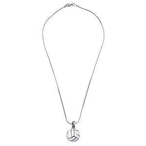 LUX ACCESSORIES Volleyball Sport Pendant Charm Necklace Sport Voleyball Volley