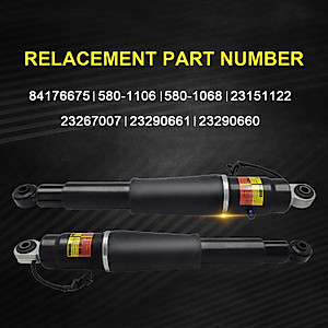 LUFT MEISTER 84176675 Rear Air Shock Absorber Pack of 2 Compatible with 2015-2021 Chevy Tahoe Suburban Cadillac Escalade ESV GMC Yukon XL