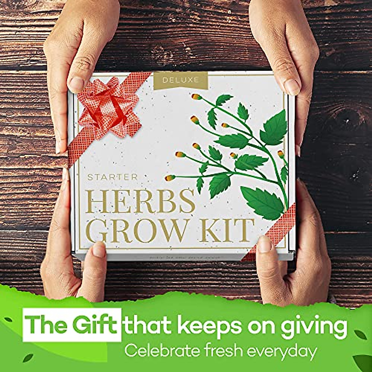 Deluxe Herb Garden Kit – Unique Gardening Gifts for Women - 8 Variety Culinary Herb Garden Kit Indoor & Outdoor – Cooking Gifts for Gardeners, Plant Gifts for Mom Who Has Everything This Christmas