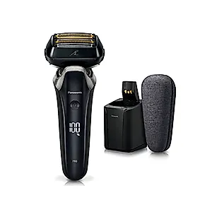Panasonic ES-LS9CX-K LAMDASH PRO Linear Motor 6-Blade Fully Automatic Cleaning Charger with USB Charging case Craft Black Mens Shaver 100-240V Japan Import 2023 Model