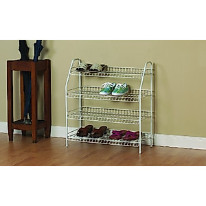 ClosetMaid 8131 4-Tier Freestanding Shoe Rack, White