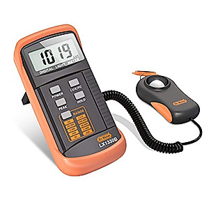 Dr.meter LX1330B Digital Illuminance Light Meter, 0-200,000 Measurement Range Lux Meter