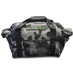 Rhino USA Heavy Duty Recovery Gear Storage Bag - Ultimate Recovery Kit Equipment Bag For Off-Road Gear and 4x4 Accessories - Fits Tow Straps, Shackles, Snatch Block, and UTV Accessories (Camouflage)
