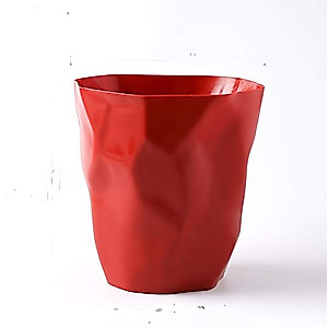 Peacewish Square Red Trash Can Wastebasket, Garbage Container Bin for Bathrooms, Powder Rooms, Kitchens, Home Offices (red, Pack of 1)