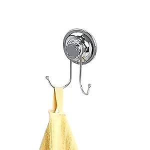 COELO Heavy Duty Vacuum Suction Cup Double Hook Hanger Stainless Steel