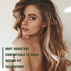 MILACOLATO 18pcs 22G 316L Surgical Steel C-shape Nose Hoop for Men Women Flat Disc Thin Nose Ring Cartilage Tragus Ear Piercing Set Colorful