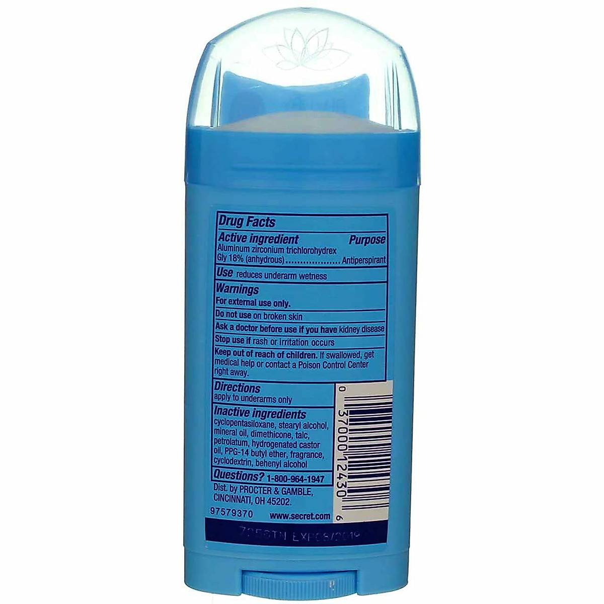 Secret Deodorant Spring Breeze Solid 2.6 Ounce (Pack of 3)