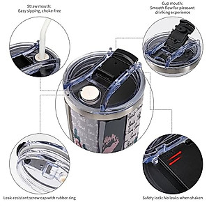 Niapessel Leak Proof Tumbler, Insulated Water Bottles with Straw, Retro Paris Art Insulated Cup with Handle 40 Oz Stainless Steel Flask for School, Travel, Car, Sports, Work