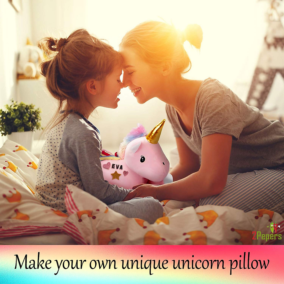 Make Your Own Unicorn Pillow Kit Arts and Crafts for Girls (No Sew), DIY Unicorn Craft Girl Ages 3 4 5 6 7 8 9 10 Years Old, Unicorn Gifts for Girls, Birthday Present, Toys For Girls, Kids Crafts
