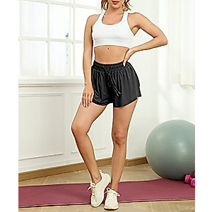 AUTOMET Womens 2 in 1 Flowy Running Shorts Lounge Casual Clothes Summer Butterfly Tiktok Shorts High Waisted Athletic Skirts Black