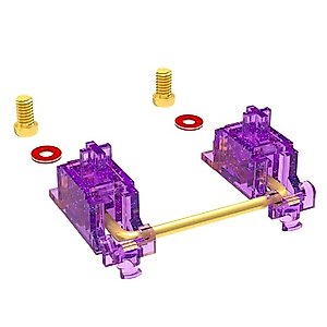 DUROCK Stabilizers V2, Screw in Stabilizers with 2u 6.25u 7u Wires, PCB Mount Keyboard Stabilizers for Mechanical Keyboards (V2 Purple 100% Kit)