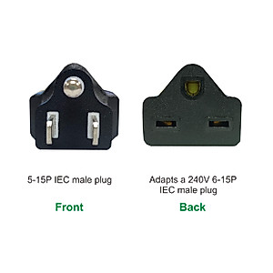 BloomGrow 220V / 240V to 110V / 120V Plug Adapter Electrical Converter for US (1 PC)